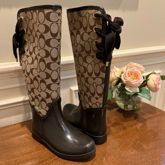 Coach | Shoes | Coach Rain Boots Size 5 | Poshmark